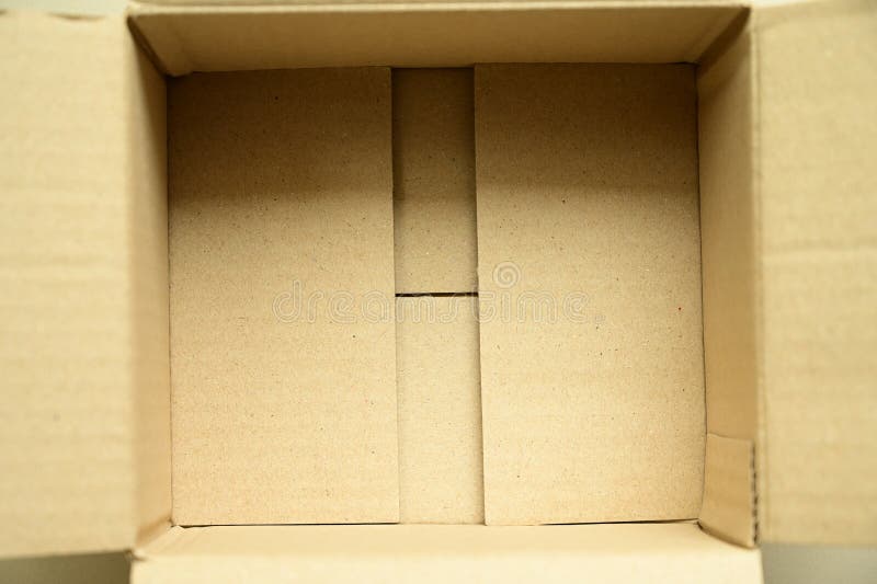Close Up Brown Paper Box Packaging for Design Stock Photo - Image of ...