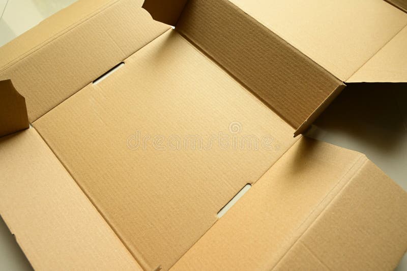 Close Up Brown Paper Box Packaging for Design Stock Photo - Image of ...