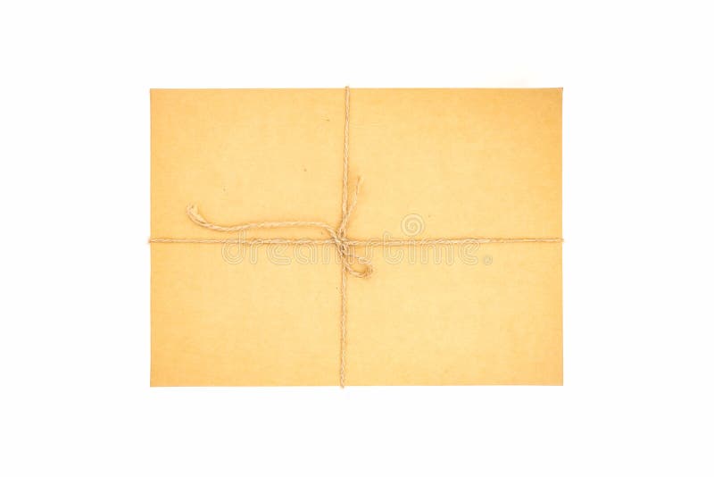 Brown Paper Box, Tied with String Stock Image - Image of paper ...