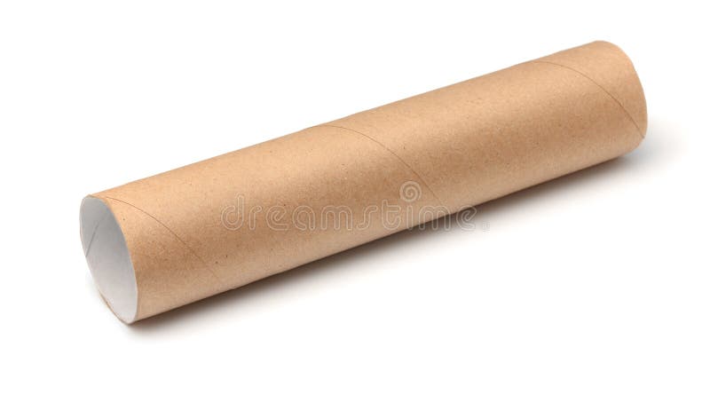 Brown paper core tube stock image. Image of core, cardboard - 289379859
