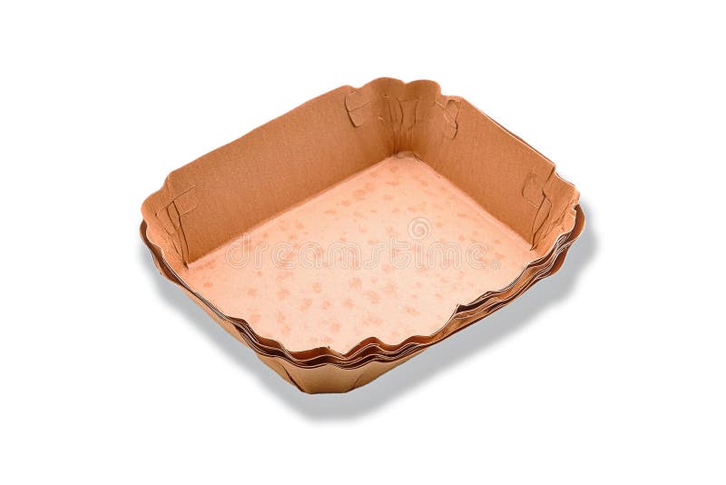 Brown Paper Dish Isolated on White Background Stock Illustration ...