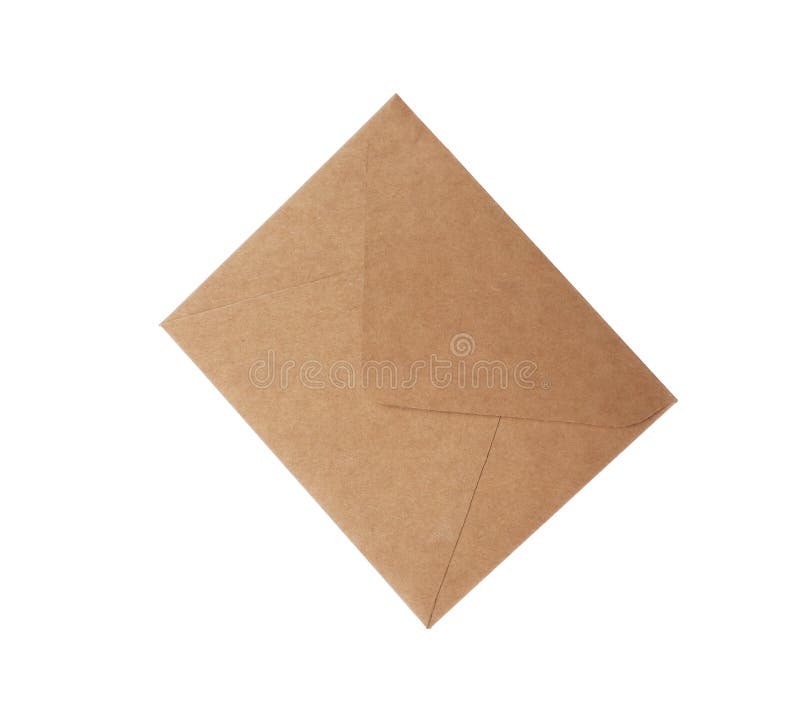 Brown Paper Envelope Isolated. Mail Service Stock Photo - Image of ...