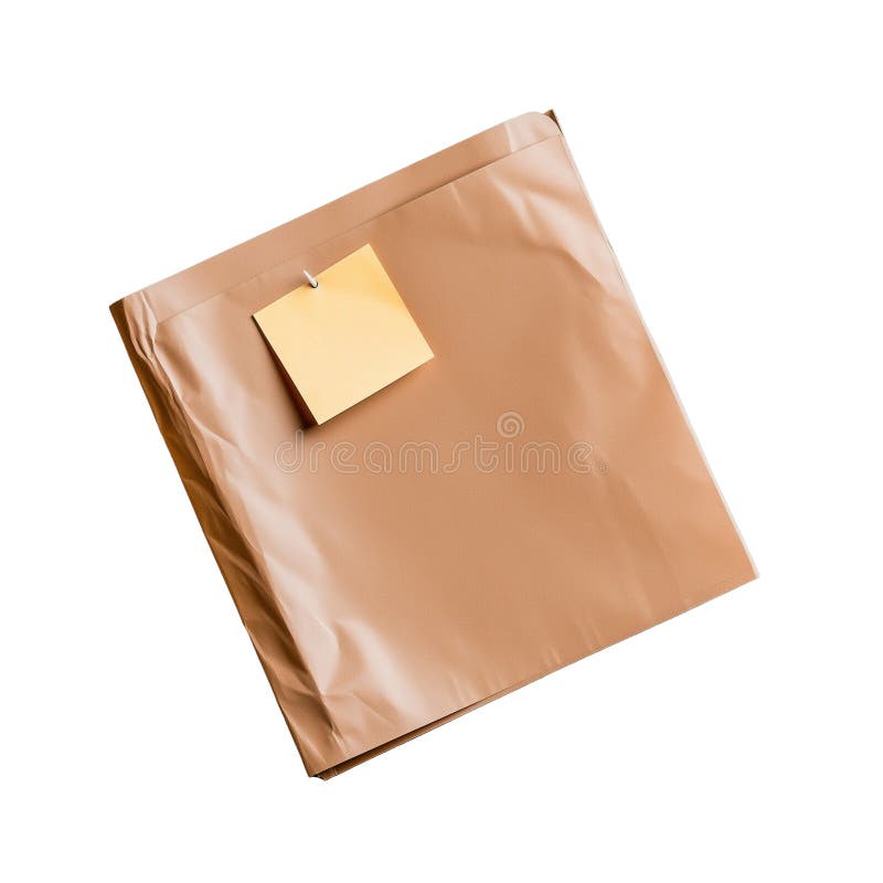 Brown Paper Envelope Sticky Note Transparent Background Stock Photos ...