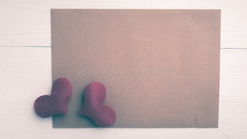 Brown Paper and Heart Vintage Style Stock Image - Image of heart ...