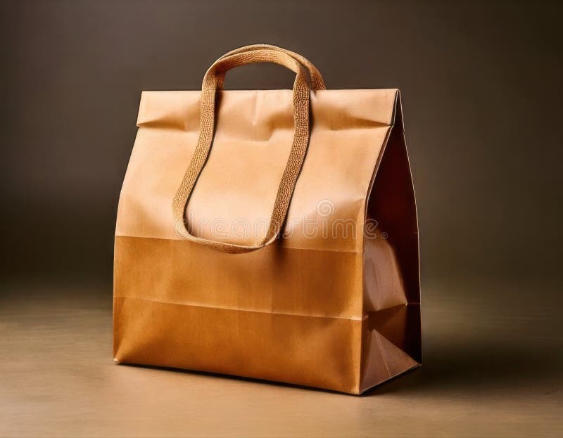 Brown Paper Lunch Bag Isolated on Transparent Background Stock ...