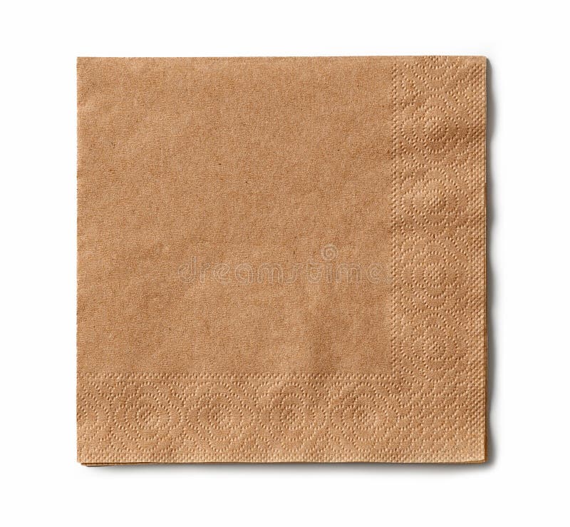 Brown paper napkin stock photo. Image of recycle, blank - 186028190