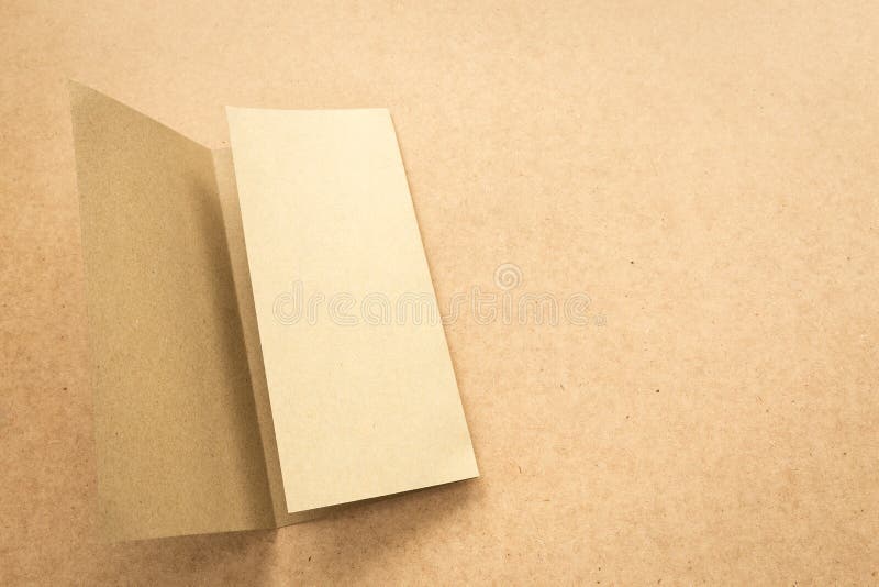 Brown Paper Note on Business Wood Desk with Copy Space. Stock Photo ...