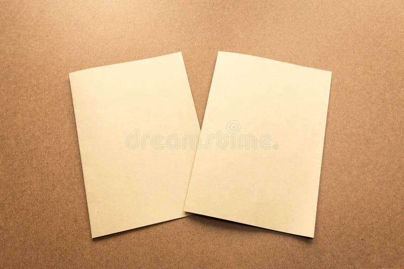 Brown Paper Note on Business Wood Desk. Stock Photo - Image of message ...