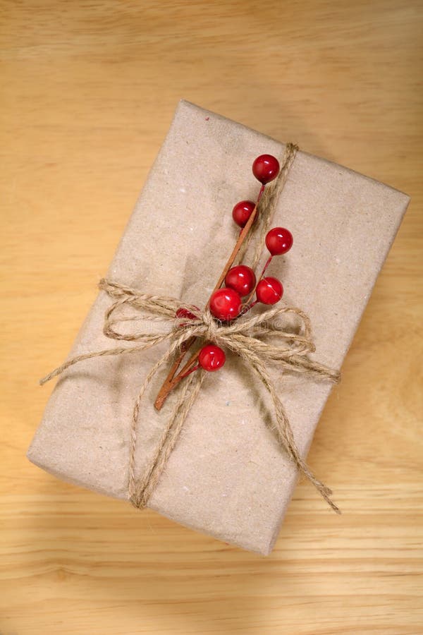Brown Paper Package Tied with String Stock Image - Image of wrap ...