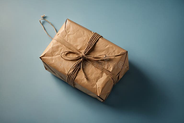 Brown Paper Package Tied Up with String. Ai Generative Stock ...