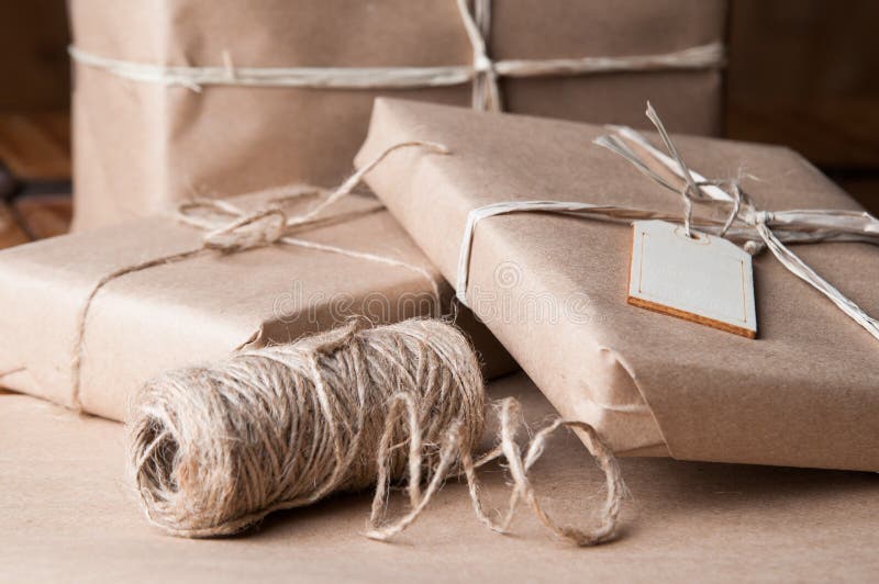 Brown Paper Packages Tied Up String Stock Photos - Free & Royalty-Free ...