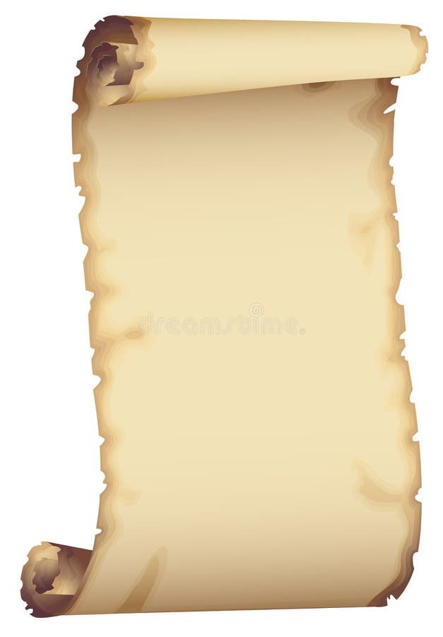 Brown paper scroll stock illustration. Illustration of cleft - 30313523