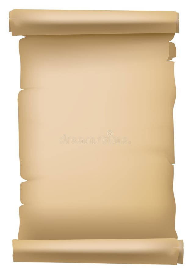 Brown paper scroll stock illustration. Illustration of background ...
