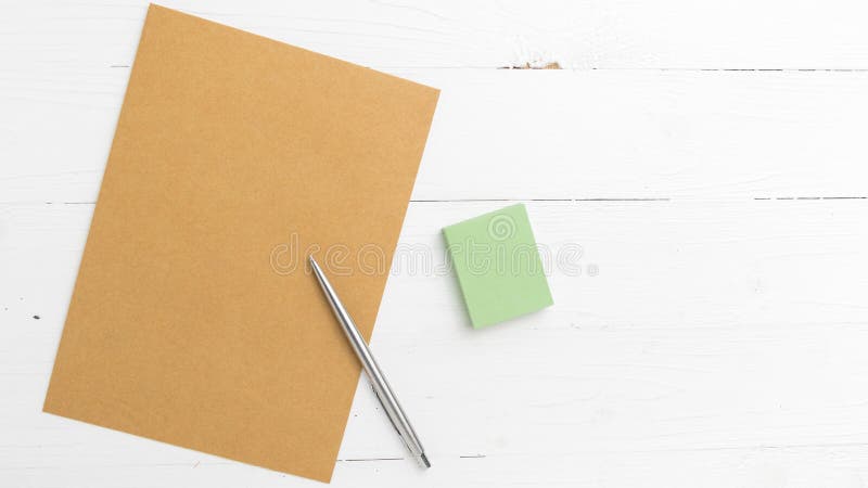 Brown Paper with Sticky Note Stock Photo - Image of texture, blank ...