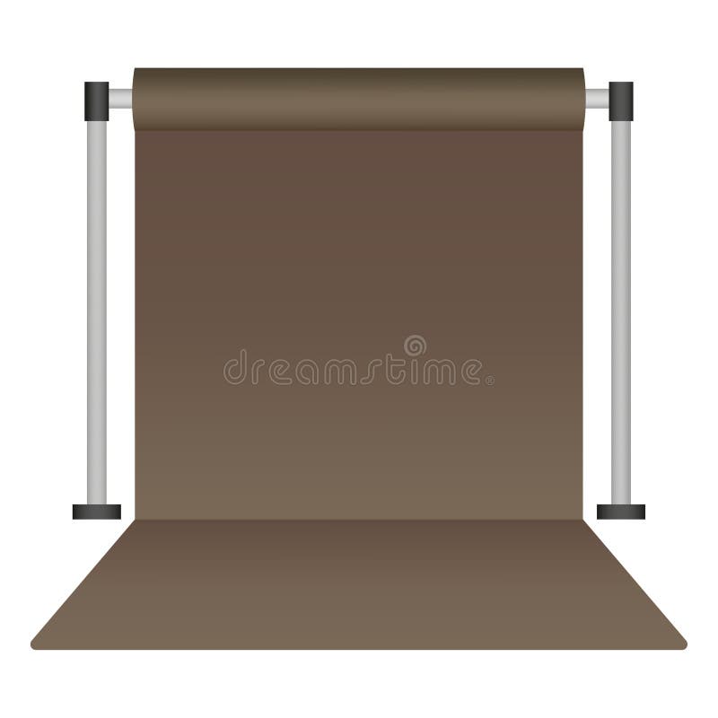 Brown Paper Studio Backdrop. Canvas Studio in Realistic Style. Vector ...