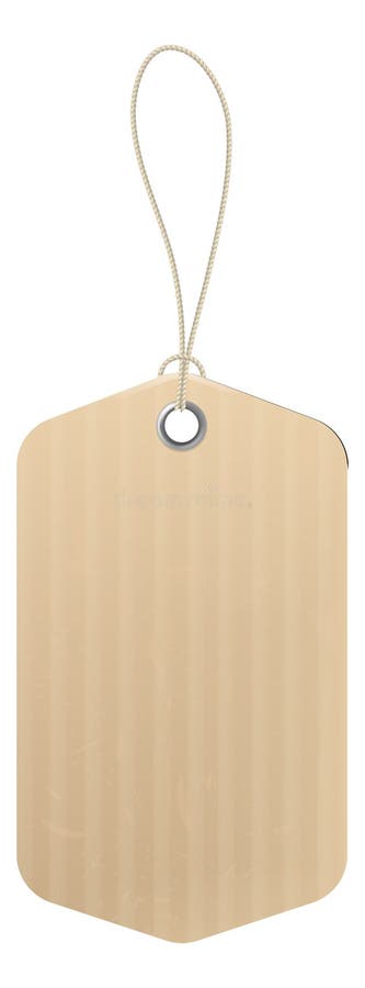 Brown Paper Tag Mockup. Cardboard Retail Label Stock Vector ...