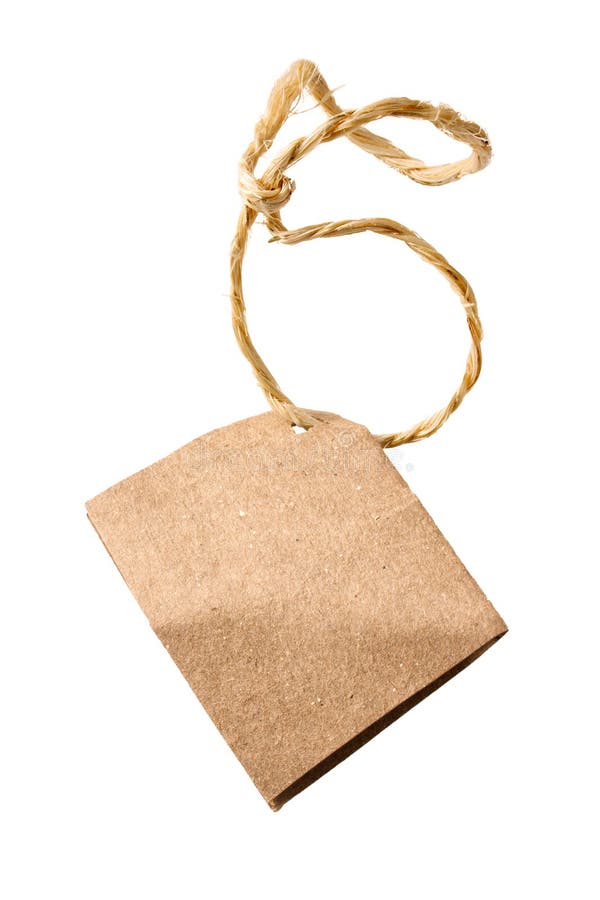 Brown Paper Tag with String Stock Photo - Image of grungy, price: 203085558