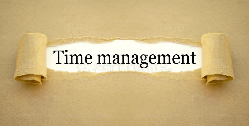 Word Time Management on White Notepad and Pen Stock Image - Image of ...