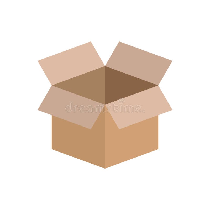 Brown parcel box, vector stock vector. Illustration of background ...