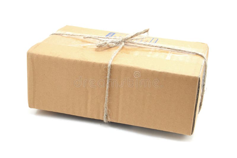 Gift Parcel Box with Ribbon Bow Stock Photo - Image of surprise, wrap ...