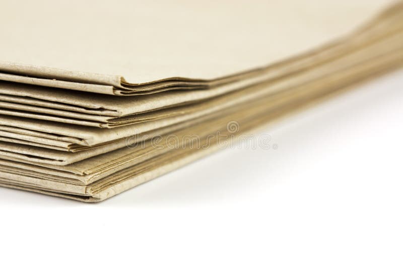 Brown Parcel Paper Folder Up Stock Image - Image of sheet, paper: 55061387