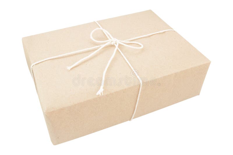 Brown paper parcel stock image. Image of packaging, package - 21886307