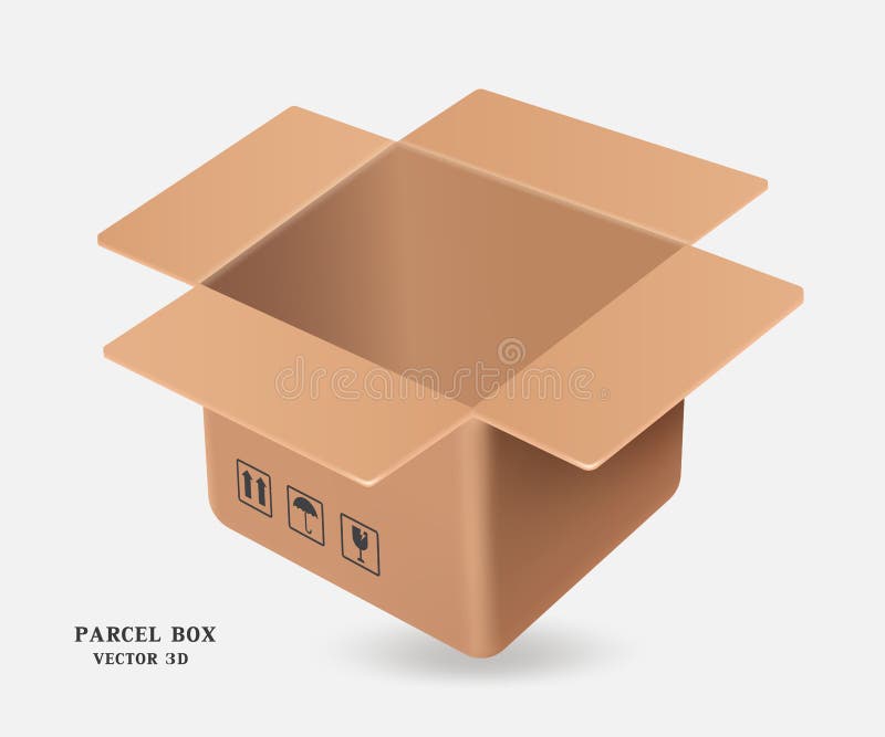 Brown Parcel Boxes or Cardboard Boxes Was Opened and the Inside Was ...