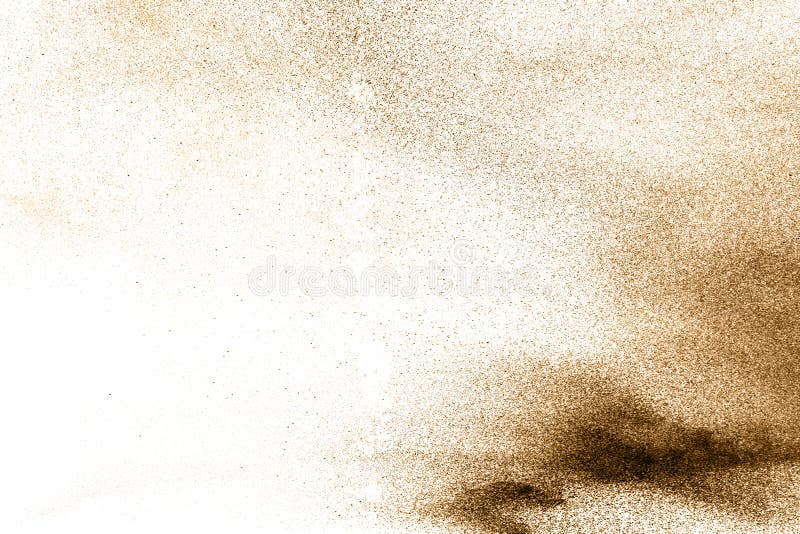 Brown Particles Splattered on White Background Stock Image - Image of ...