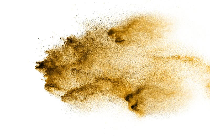 Brown Particles Splattered on White Background. Stock Photo - Image of ...