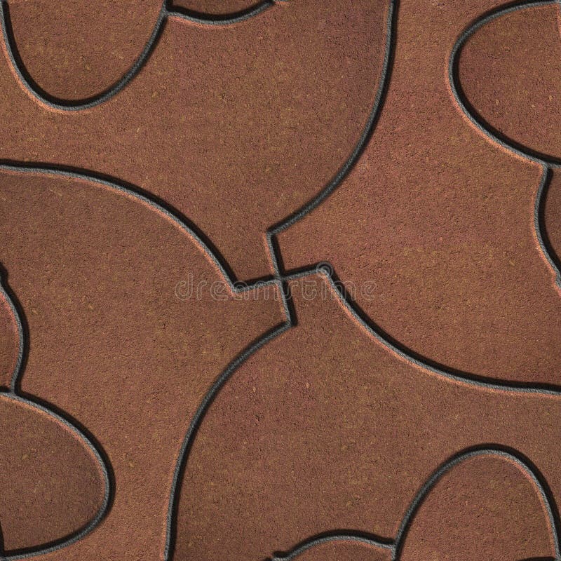 Brown Paving in the Form of Fish Stock Image - Image of space, material ...