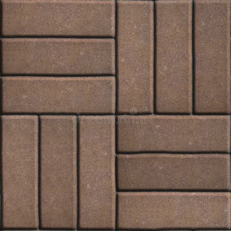 Brown Paving Slabs of Rectangles Laid Out on Three Stock Photo - Image ...