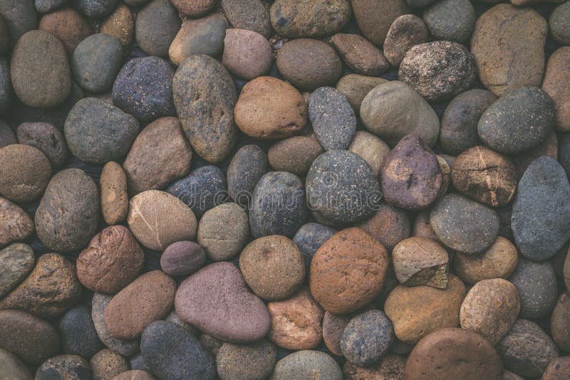 Brown Pebbles Stone Background Stock Image - Image of round, hard ...