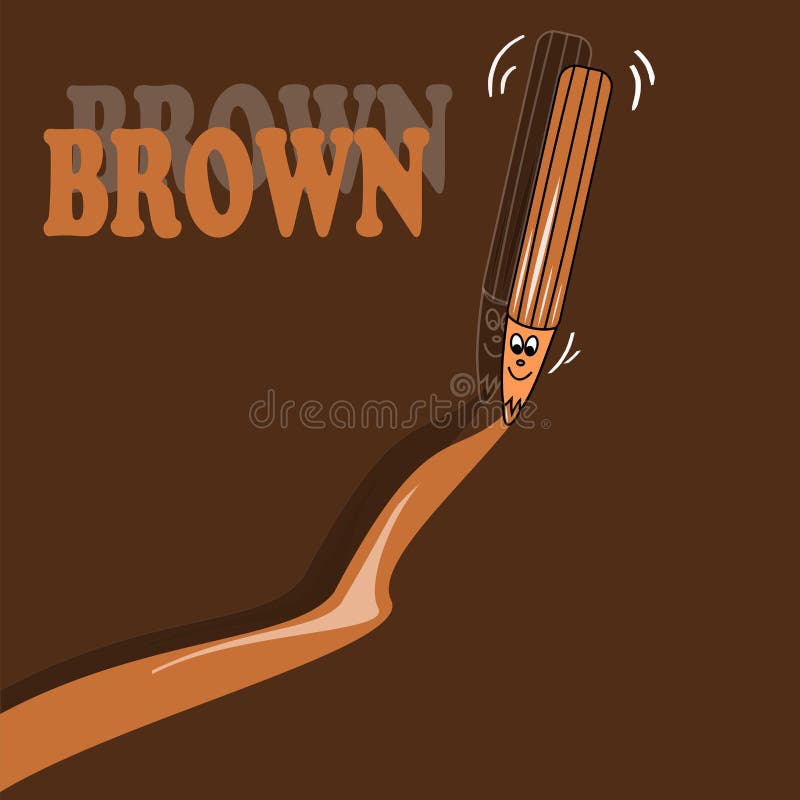 Brown pencil stock illustration. Illustration of pencil - 11477753