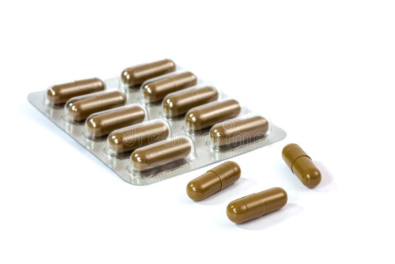 Brown pill capsule stock image. Image of overdose, conceptual - 42908719