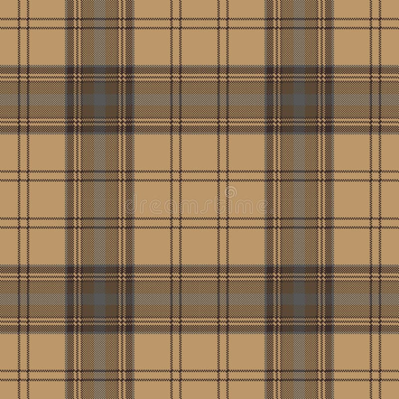Brown Plaid Check Tartan Seamless Pattern Stock Vector - Illustration ...