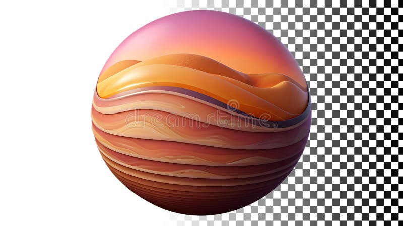 Brown Planet with Stripes, Cosmic Sphere, Space Object, Earthy Png ...