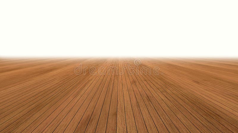 Brown Plank Wood Floor Fading into White Background 3d Rendering Stock ...