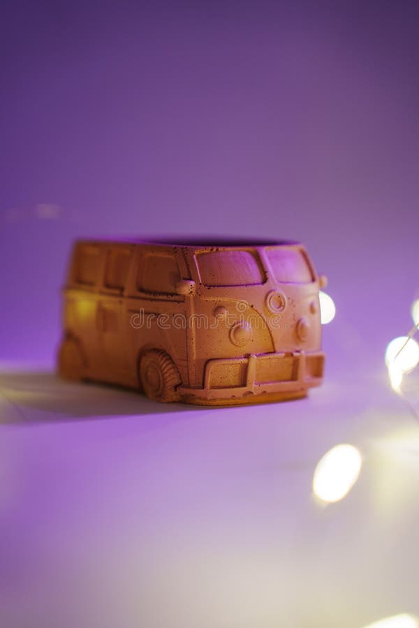 Brown Plaster Box Bus Shaped Box. Stock Image - Image of tourism, city ...