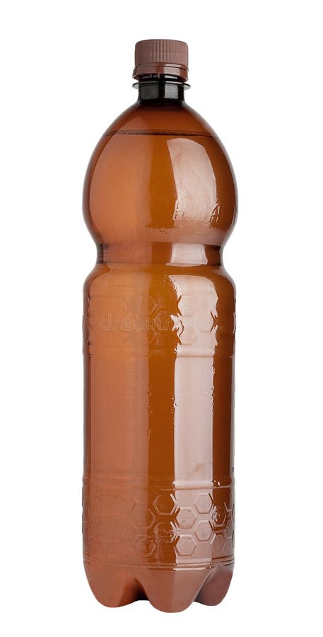 Brown Plastic Bottle Isolated Stock Image - Image of booze, bier: 11358009