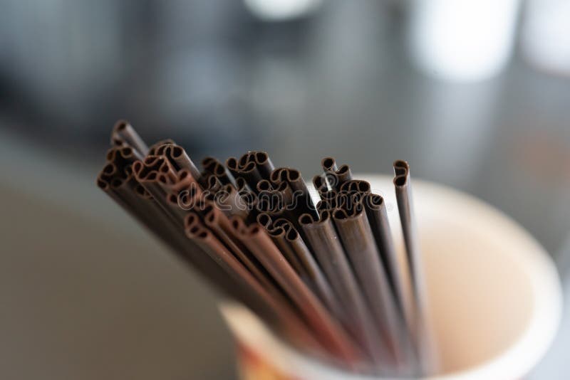 Brown Plastic Coffee Stirrer Sticks Stock Photo - Image of coffee ...