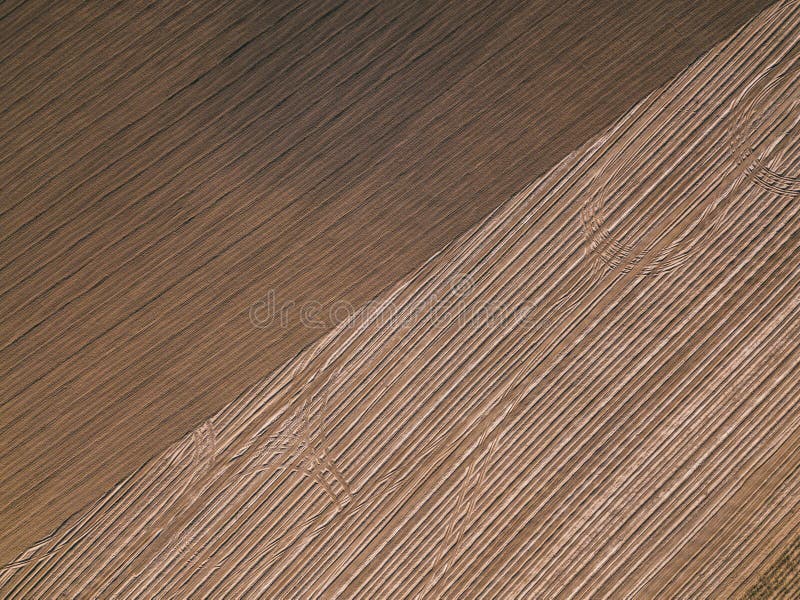 Brown Plowed Field. Brown Background on the Field Aerial View. Earth ...