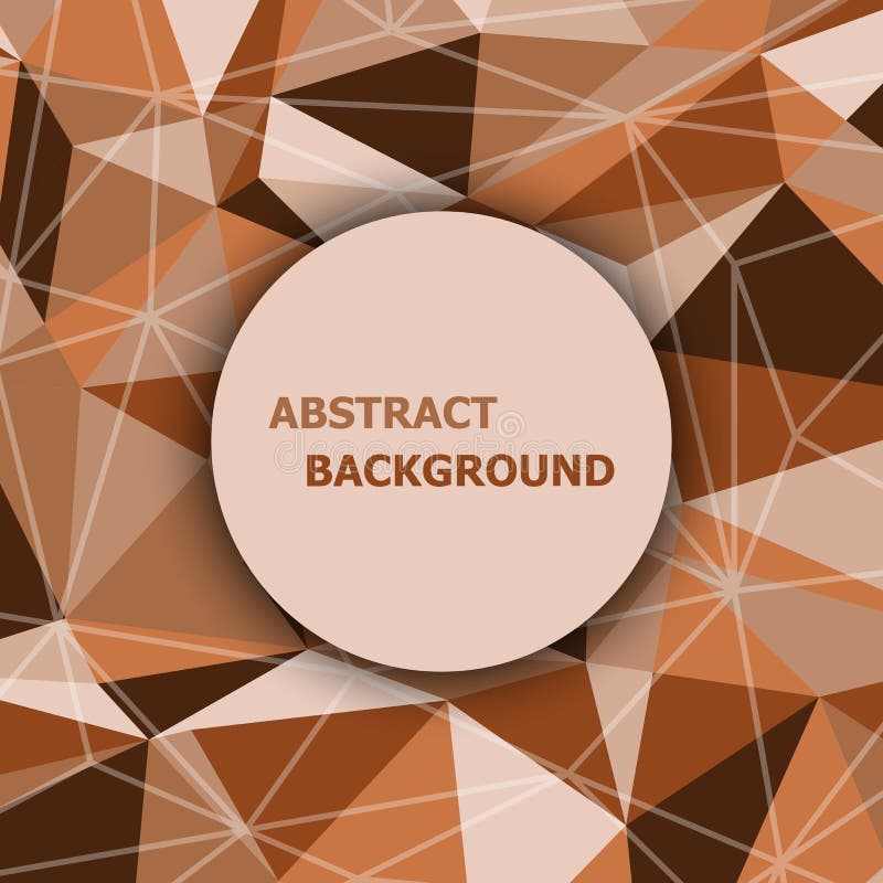 Brown Polygon Abstract Triangle Background Stock Vector - Illustration of three, entertainment ...