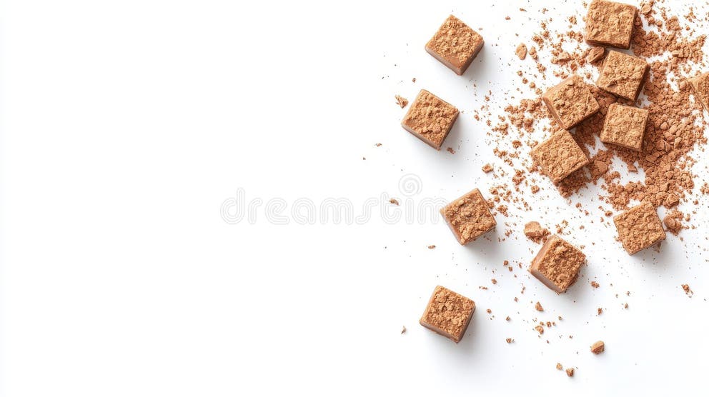 Brown Polymer Masterbatch Granules Spread Out on a White Surface ...