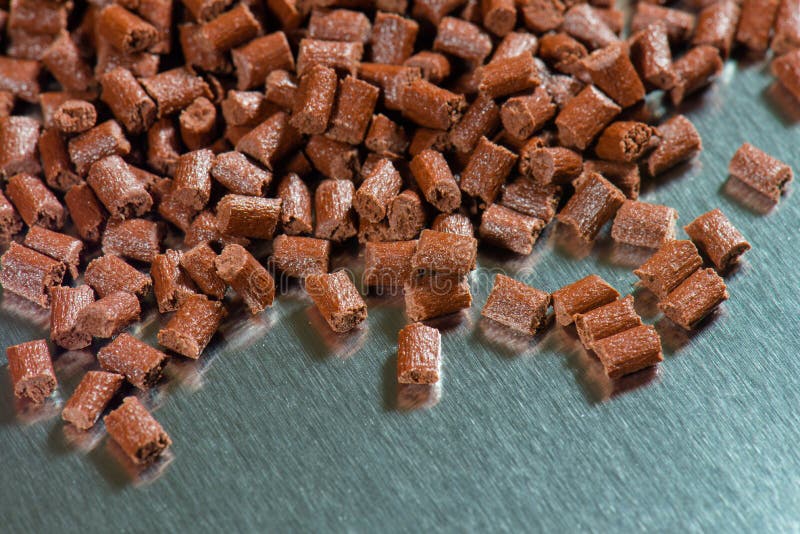 Brown Polymer Resin on Metal Sheet Stock Photo - Image of brushed, heap ...