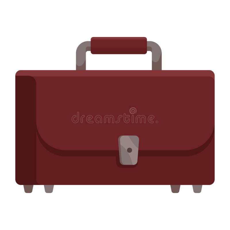 Brown portfolio briefcase stock vector. Illustration of accessory ...