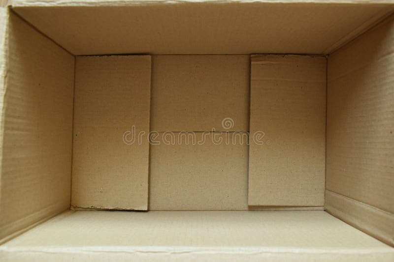 Brown Post Box Packaging Put on Wood Floor Stock Image - Image of ...