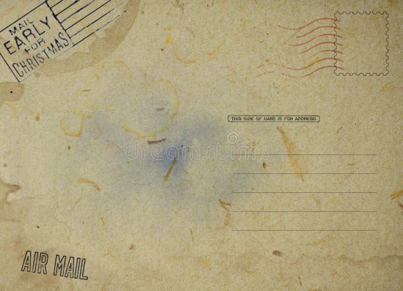 Brown postcard with stains stock illustration. Illustration of design ...