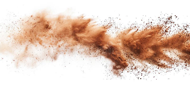 Brown Powder Dust Cloud stock photo. Image of matter - 376674348