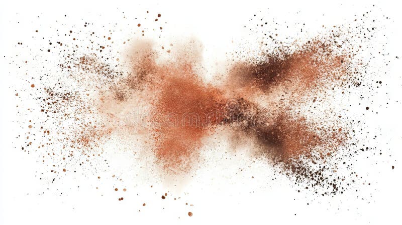 Brown Powder Dust Paint Creates a Beige Brown Explosion Effect that ...