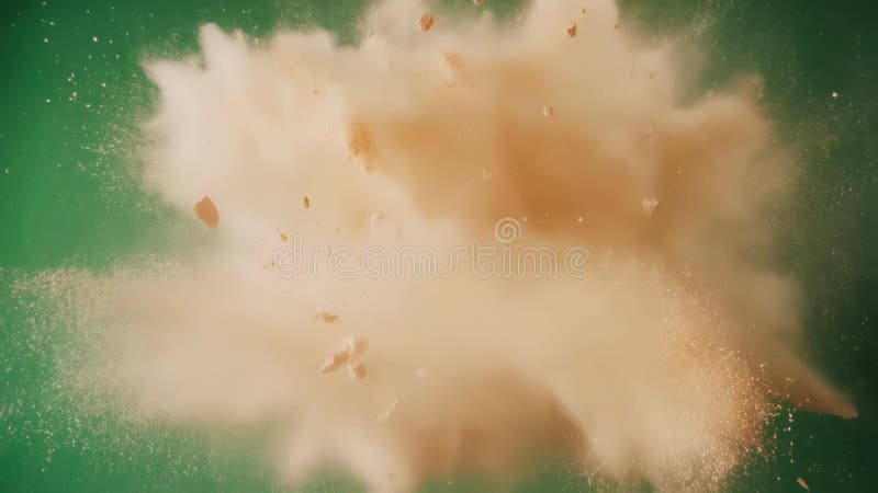 Brown Powder Exploding on Green Screen Background Stock Video - Video ...